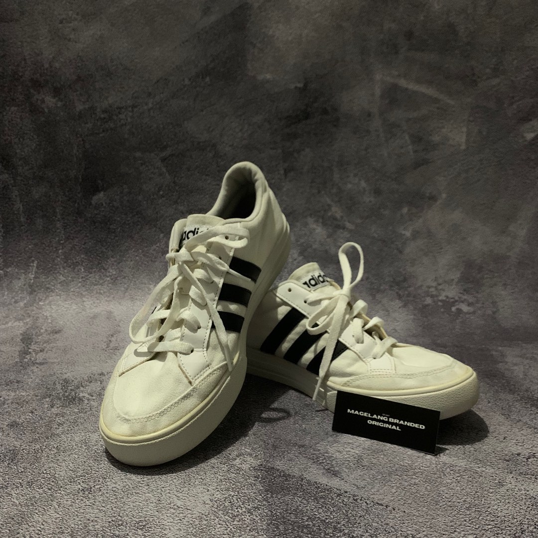 Sepatu Adidas Casual Vs Set Canvas Like New Mewah Keren, Fesyen Pria ...