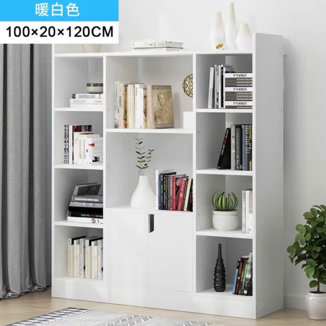 Simple Multilayered Book Cabinet | Minimalistic White Bookshelf With ...