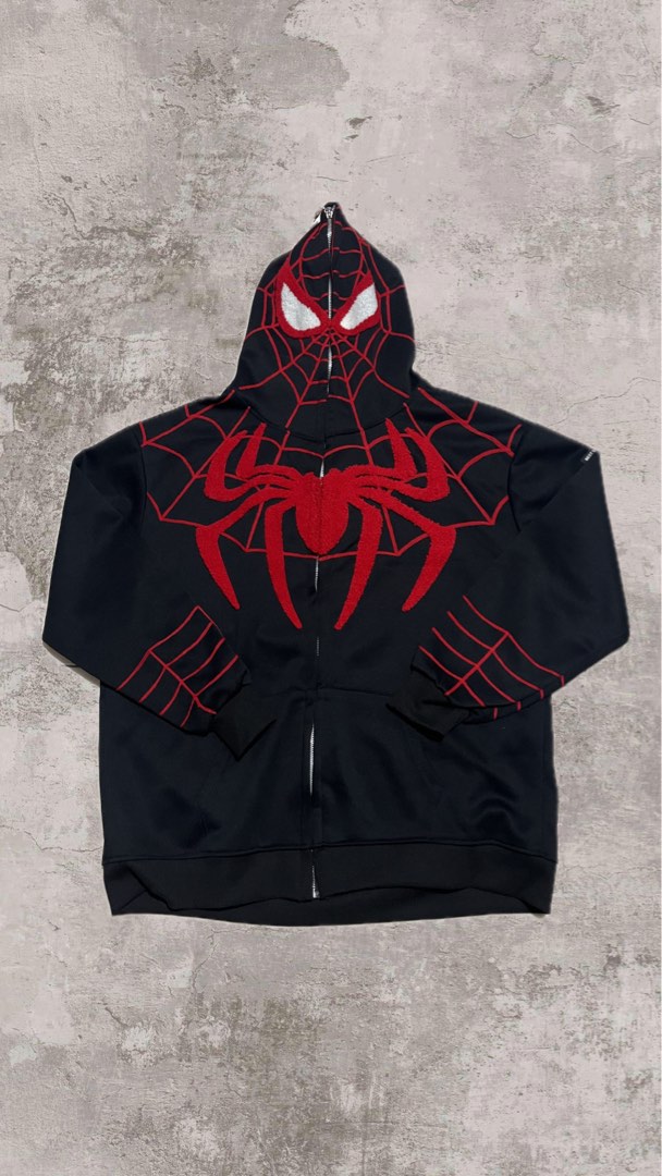 Spider Man Full Zip, Men's Fashion, Tops & Sets, Hoodies on Carousell