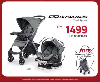Chicco Mini Bravo Sport (2-in-1 Stroller & Carrier), Babies & Kids ...
