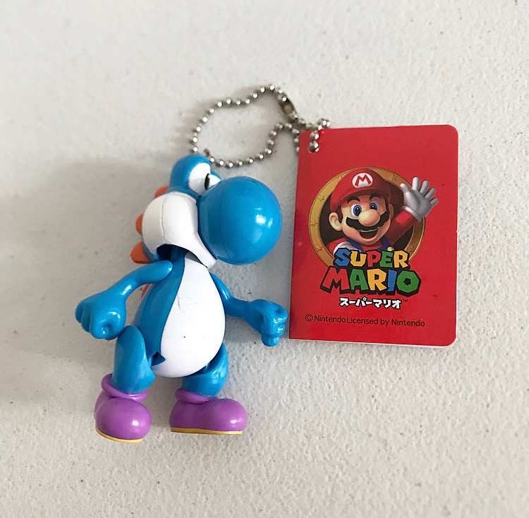 Super Mario Blue Yoshi Keychain, Hobbies & Toys, Toys & Games on Carousell
