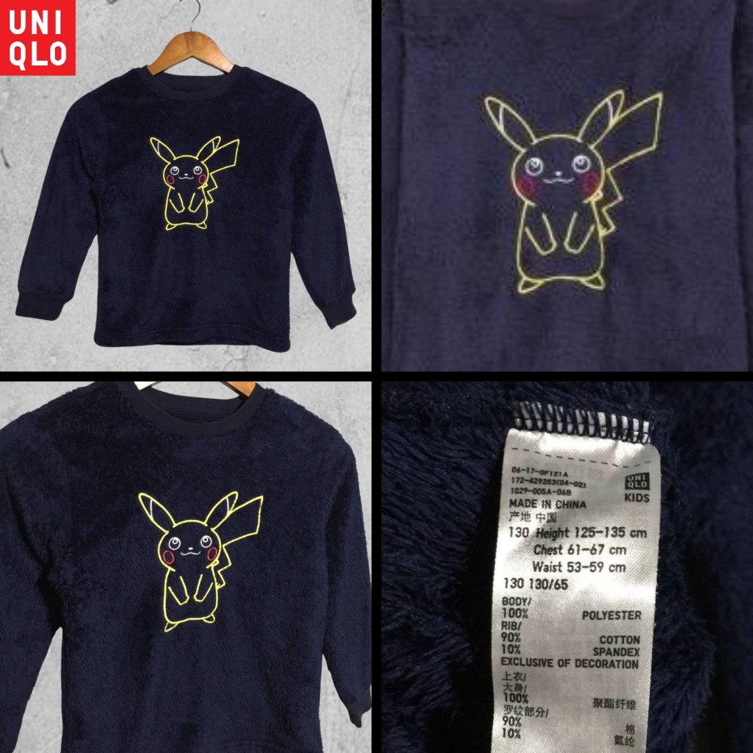 Uniqlo Kids Pikachu Fleece, Babies & Kids, Babies & Kids Fashion on ...