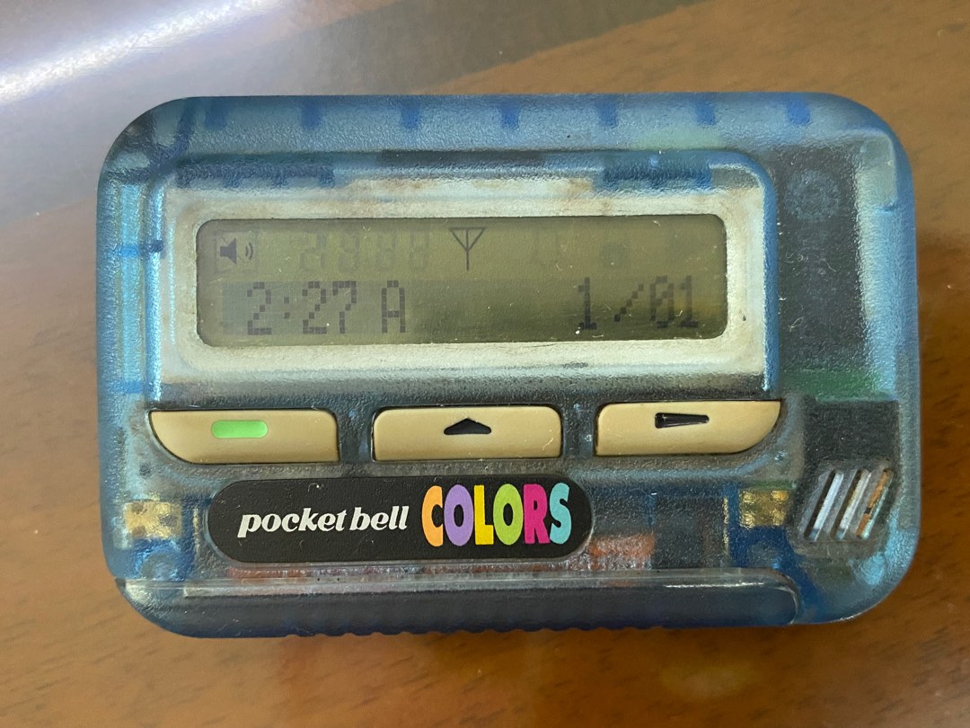 Vintage Motorola Beeper Pager(clear blue) pocketbell COLORS LIMITED ...