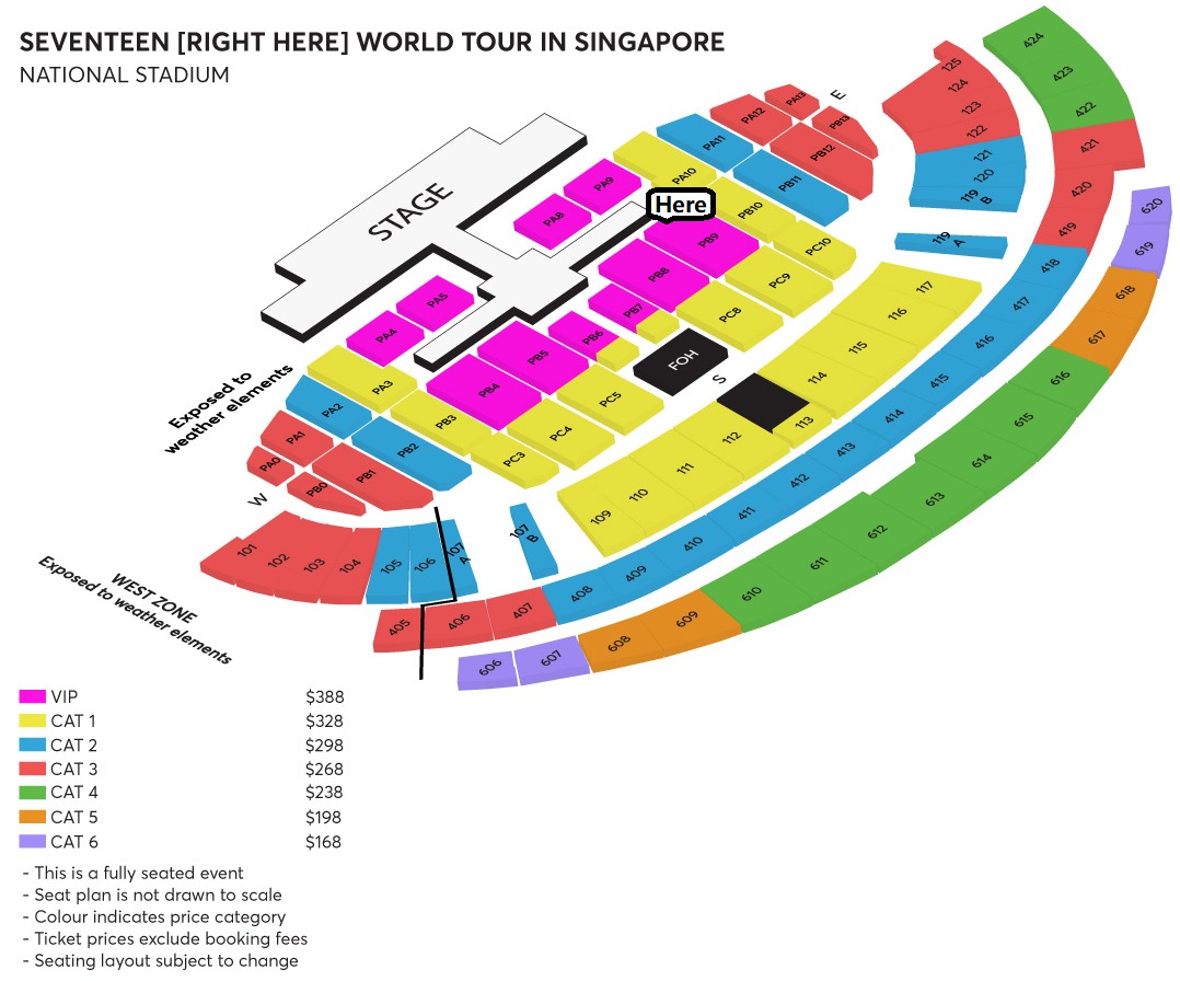 VIP Day1 SVT SEVENTEEN [RIGHT HERE] SG, Tickets & Vouchers, Event ...