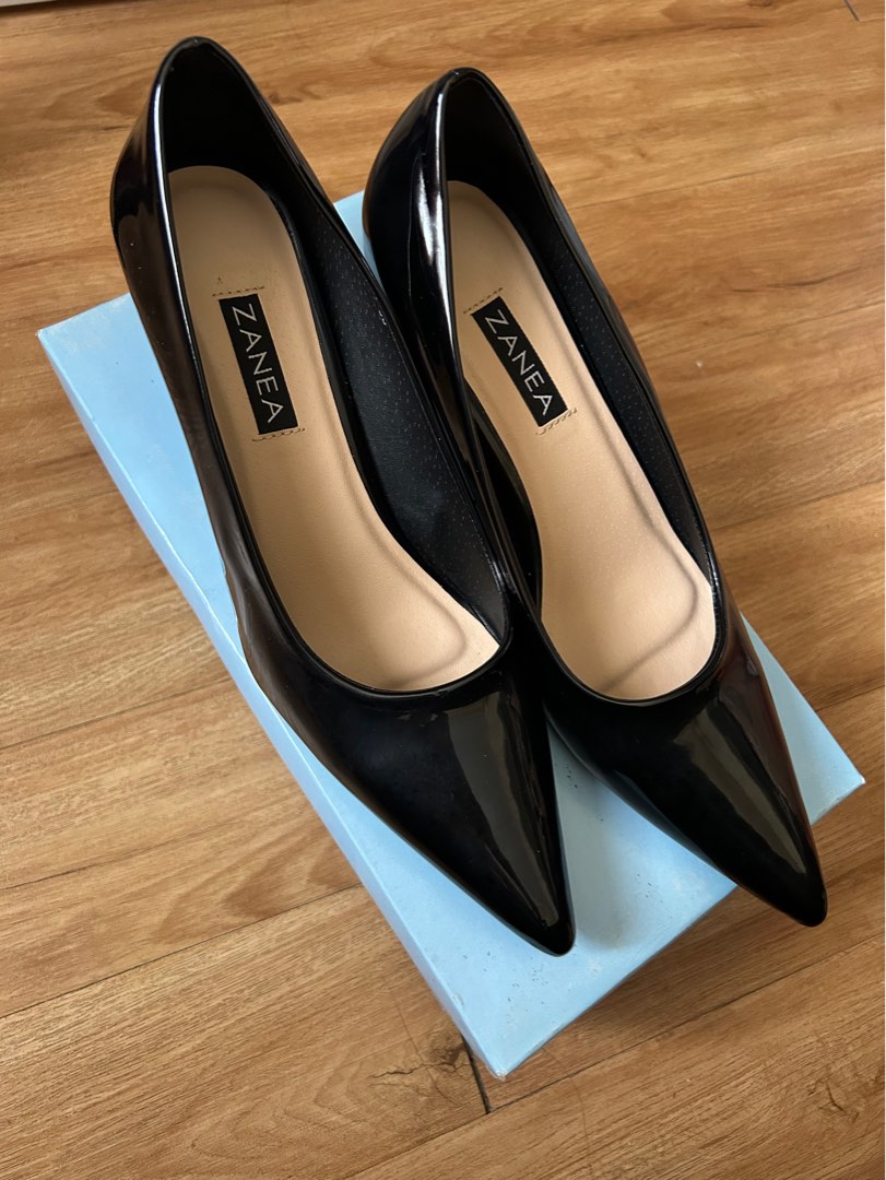 Zanea Black Heels, Women's Fashion, Footwear, Heels on Carousell