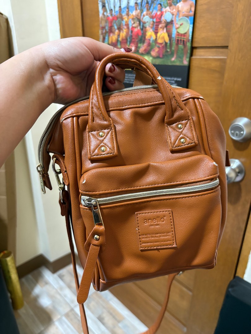 Anello Mini Backpack style worn as crossbody, Women's Fashion, Bags ...