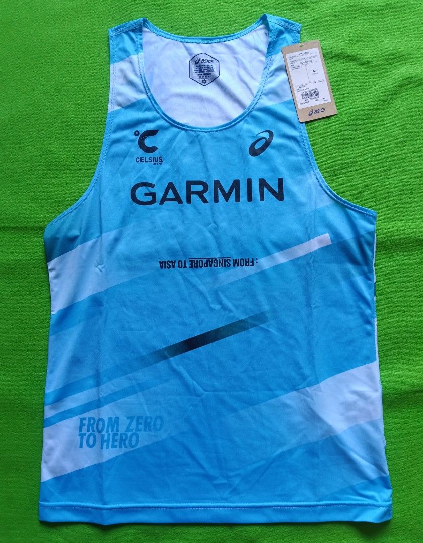 Asics x Garmin Run Singapore Jersi Jersey Shirt, Men's Fashion ...