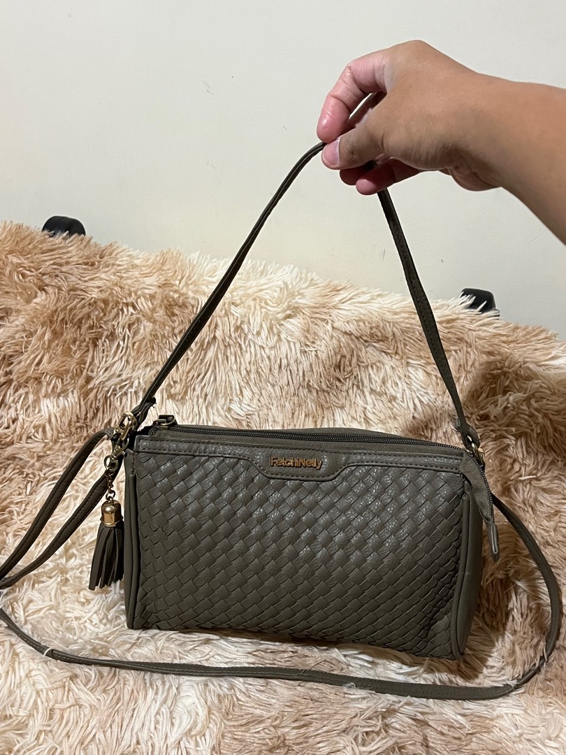 Authentic Felchinelly banig pure leather two-way bag, Women's Fashion ...