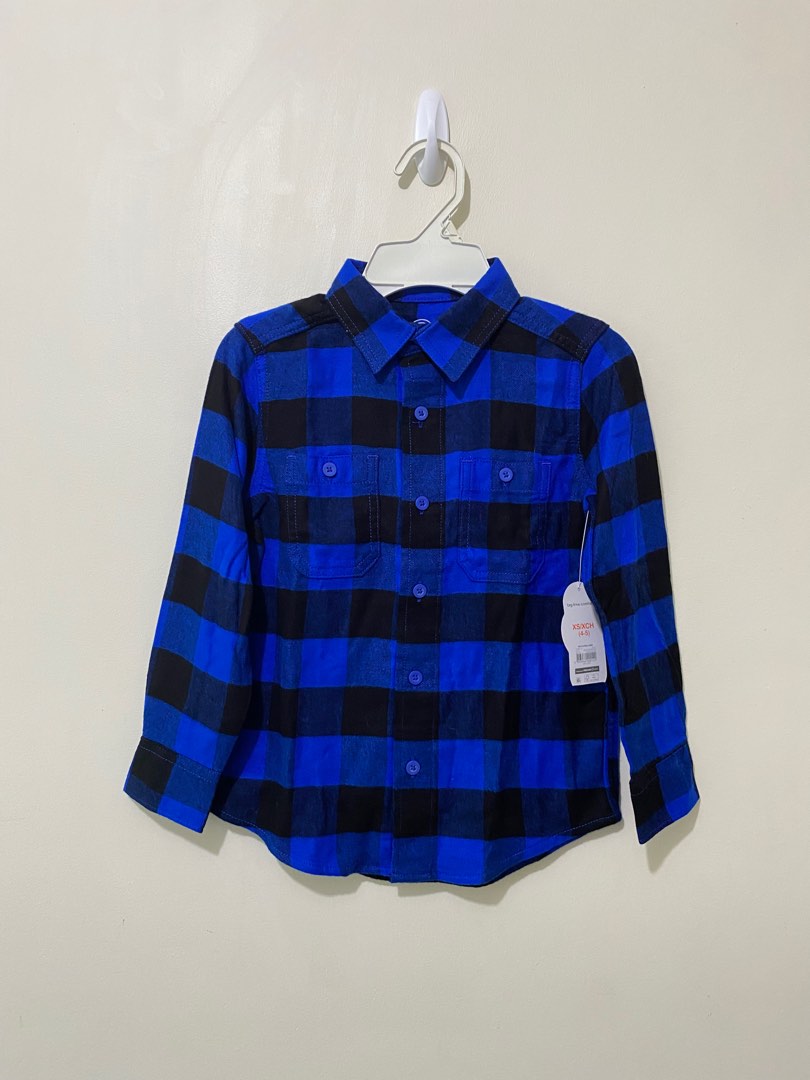 Checkered Polo for 4-5yo, Babies & Kids, Babies & Kids Fashion on Carousell