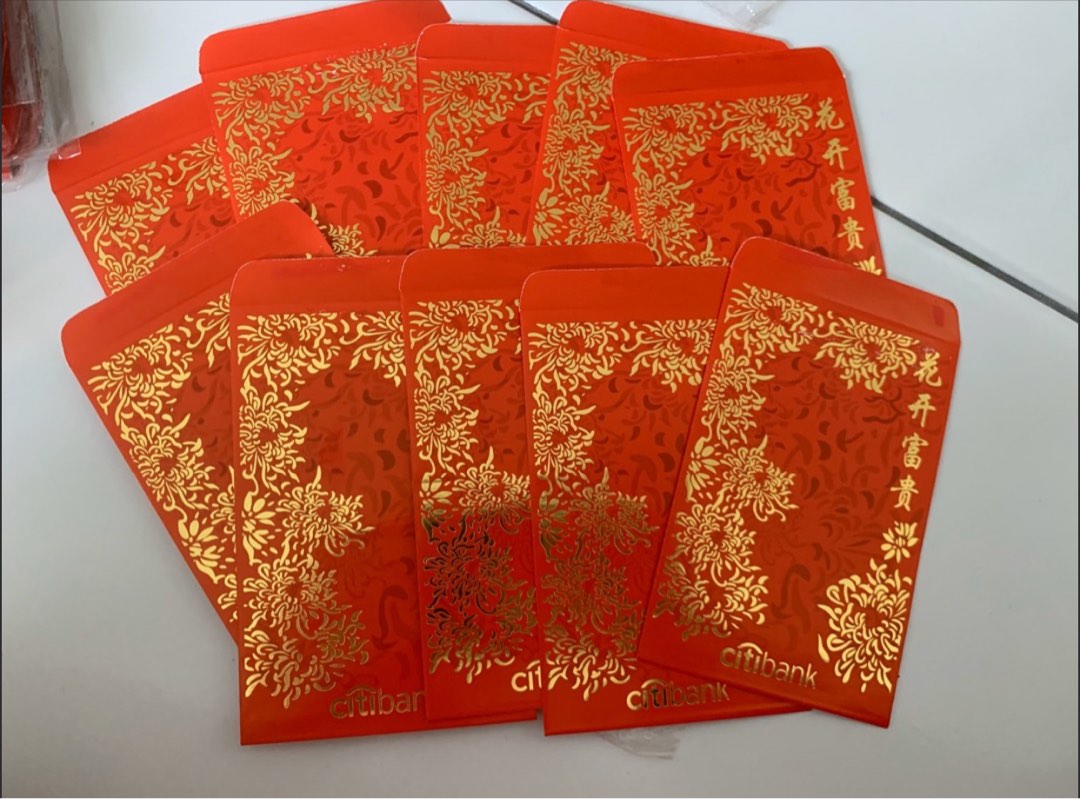 Citibank Bank New CNY Red Packet (each packet is 10 pcs x 1 packet ...