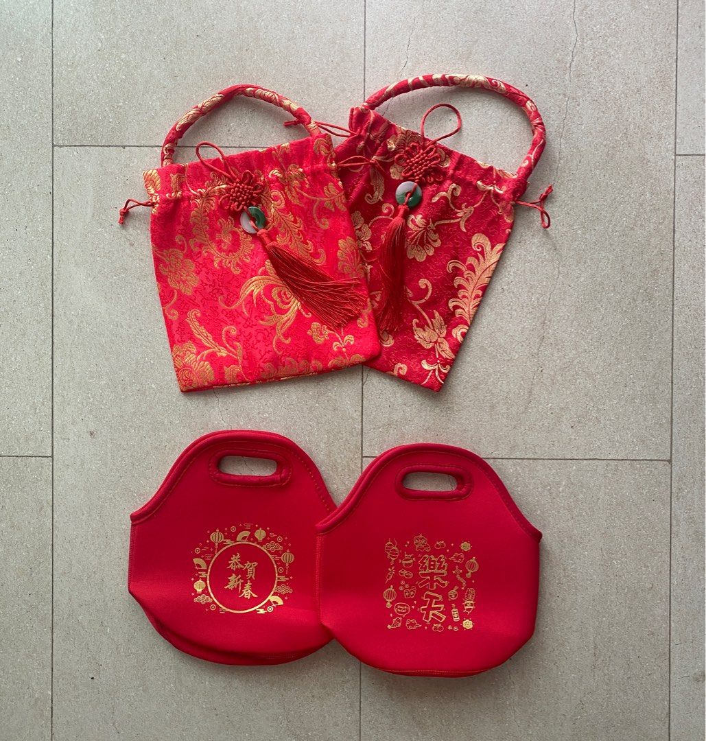 CNY Orange Bags, BN - Set of 4, Hobbies & Toys, Stationery & Craft ...