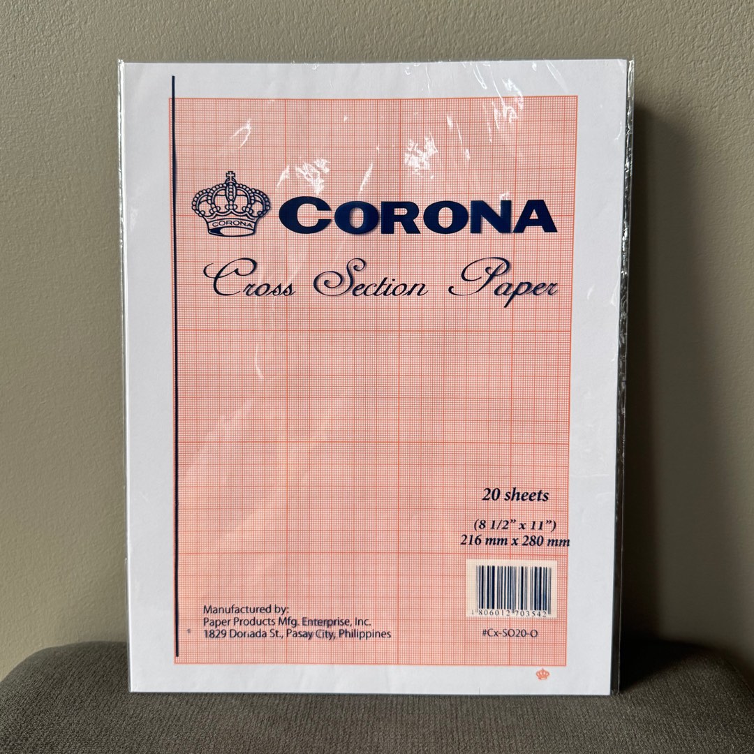 Corona Cross Section Paper - 20 sheets, Hobbies & Toys, Stationary ...