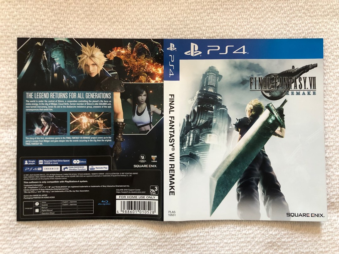 FINAL FANTASY VII REMAKE PS4 (2 DISCS)#ps4game, Video Gaming, Video ...