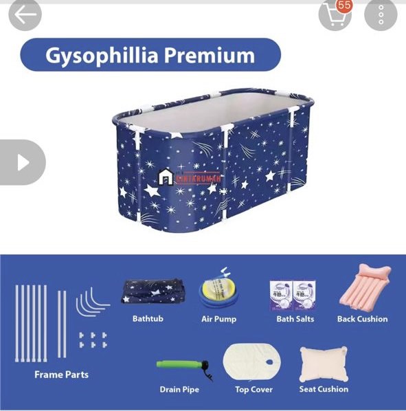 Foldable Bath tub, Tab Mandi Portable, Beauty & Personal Care, Bath ...