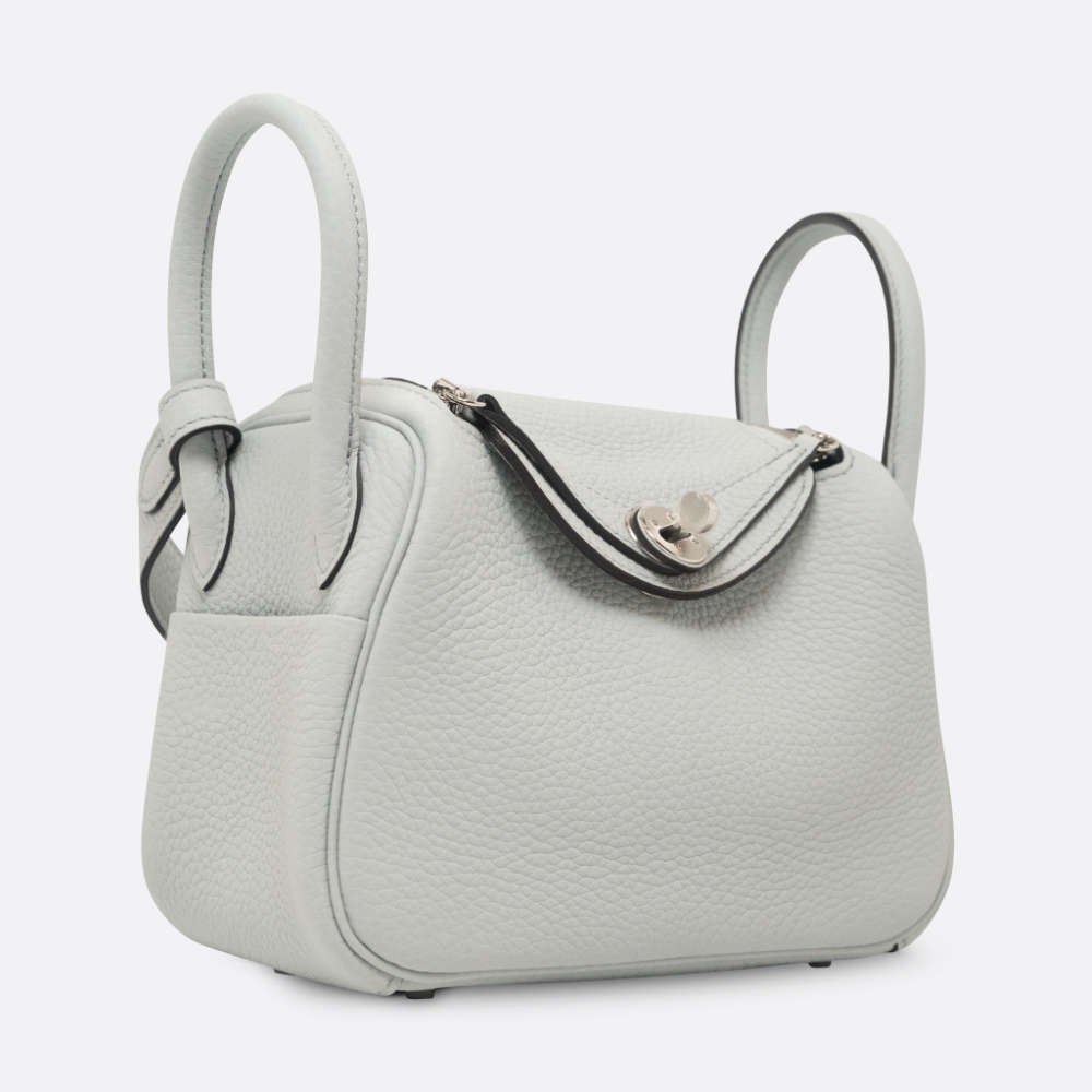 HERMES LINDY MINI BLEU PALE CLEMENCE, Luxury, Bags & Wallets on Carousell