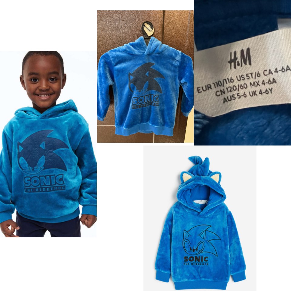 H&M Kids Sonic Hedgehog Hoodie, Babies & Kids, Babies & Kids Fashion on ...