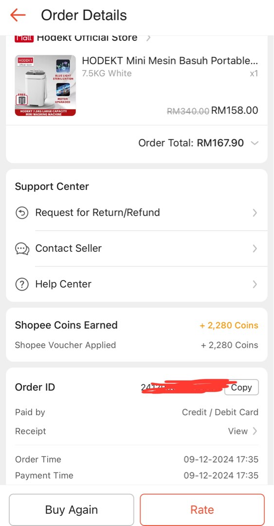 HODEKT 7.5kg Mini Mesin Basuh Portable Washing Machine With Dryer ...
