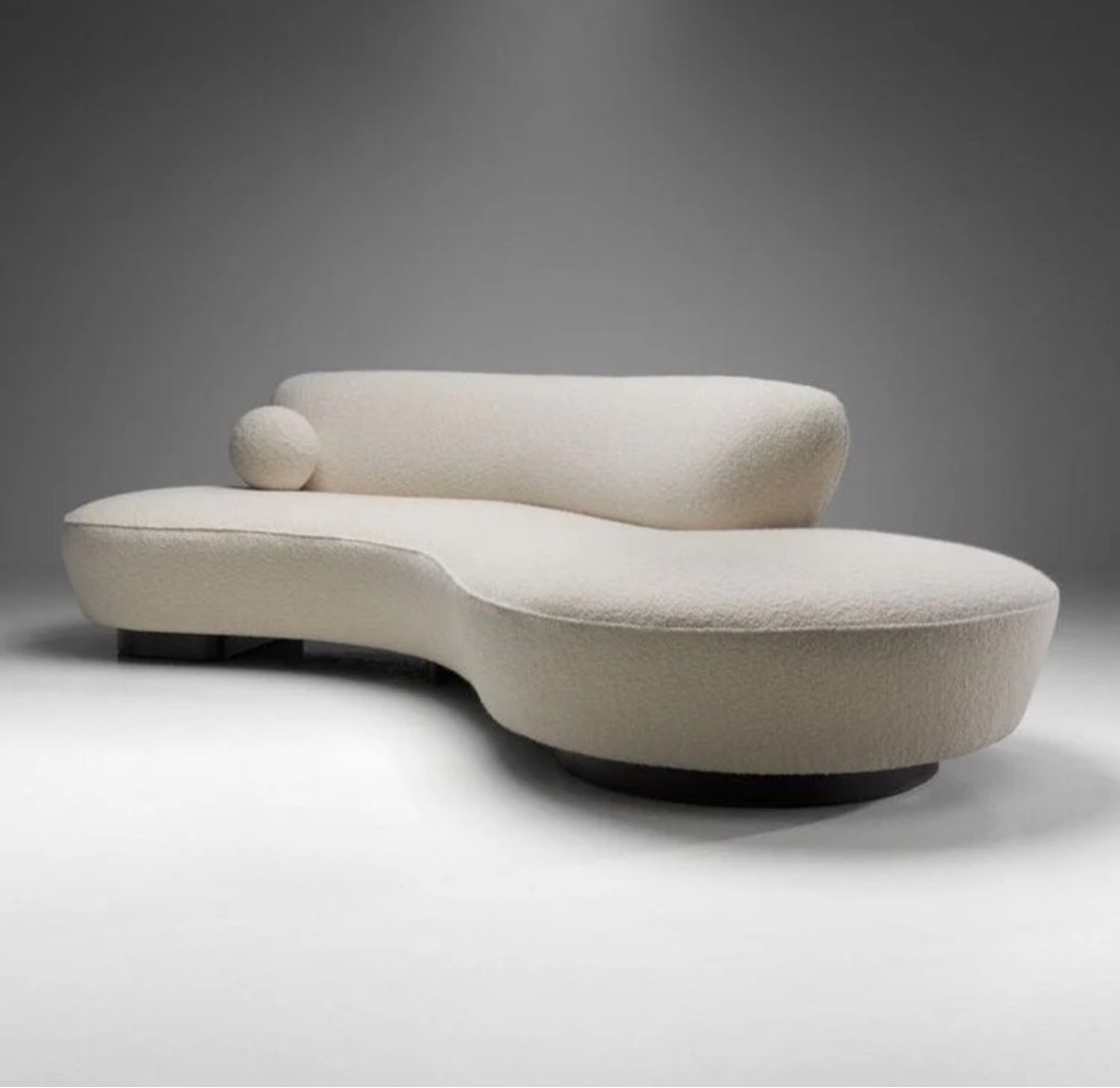 KAYDO Boucle Curve Sofa, Furniture & Home Living, Furniture, Sofas on ...