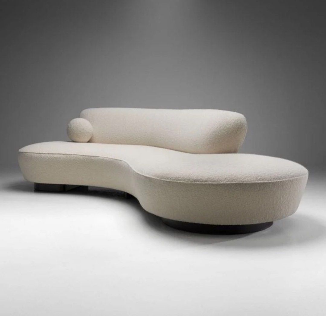 KAYDO Boucle Curve Sofa, Furniture & Home Living, Furniture, Sofas on ...