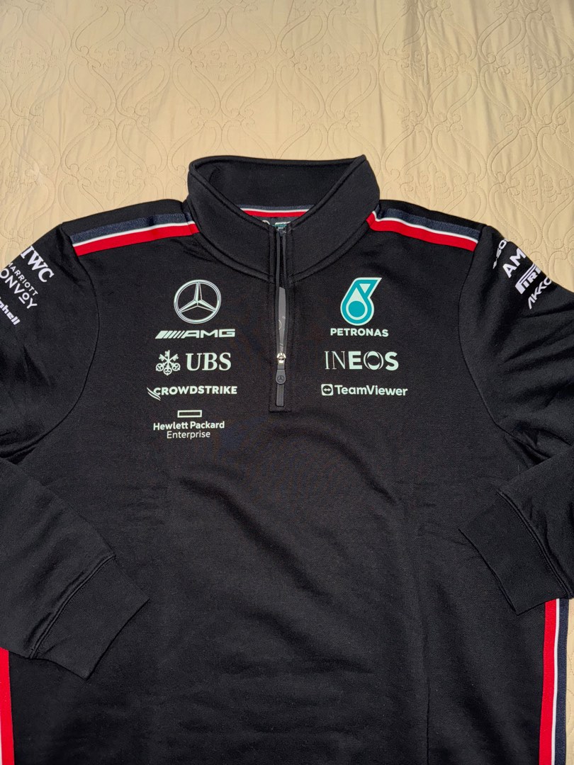 Mercedes F1 Quarter Zip Sweater, Men's Fashion, Coats, Jackets and ...