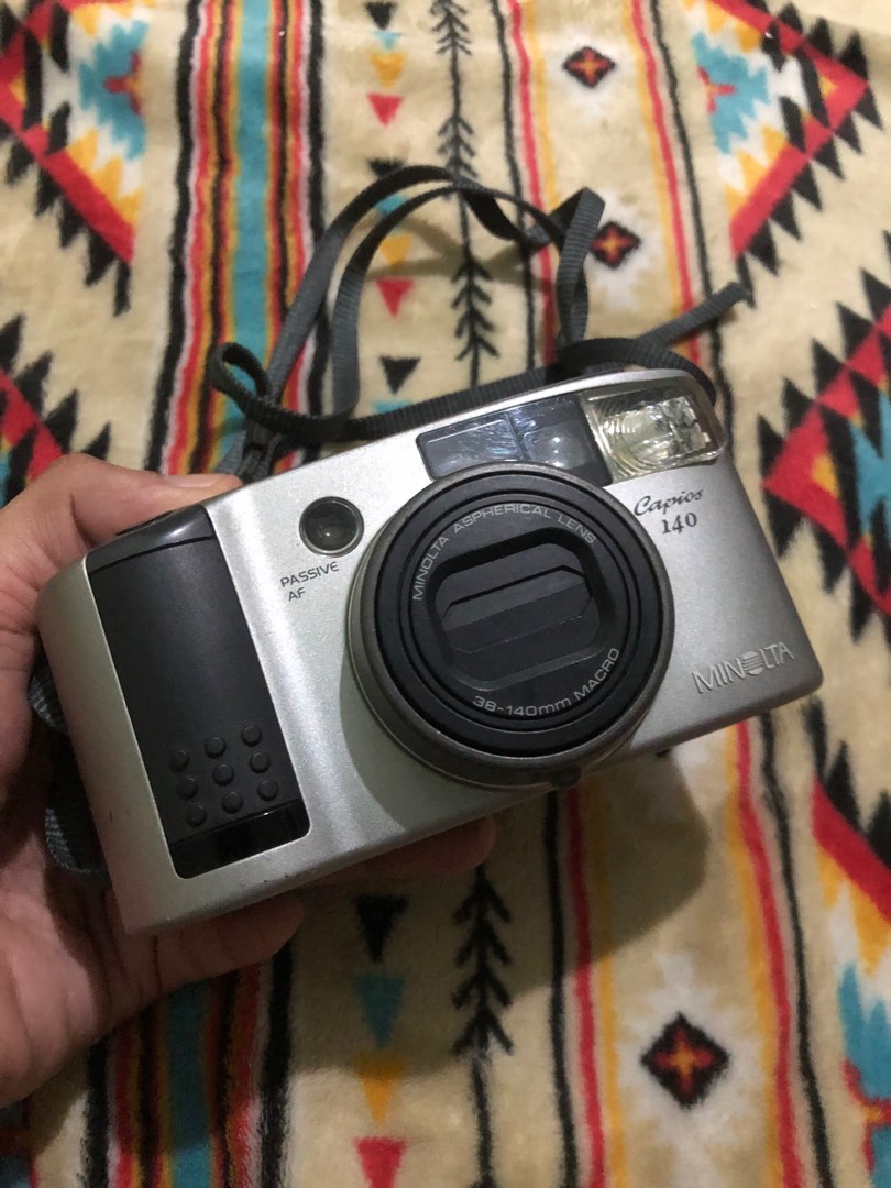 Minolta Capios140 passive af film camera, Photography, Cameras on Carousell