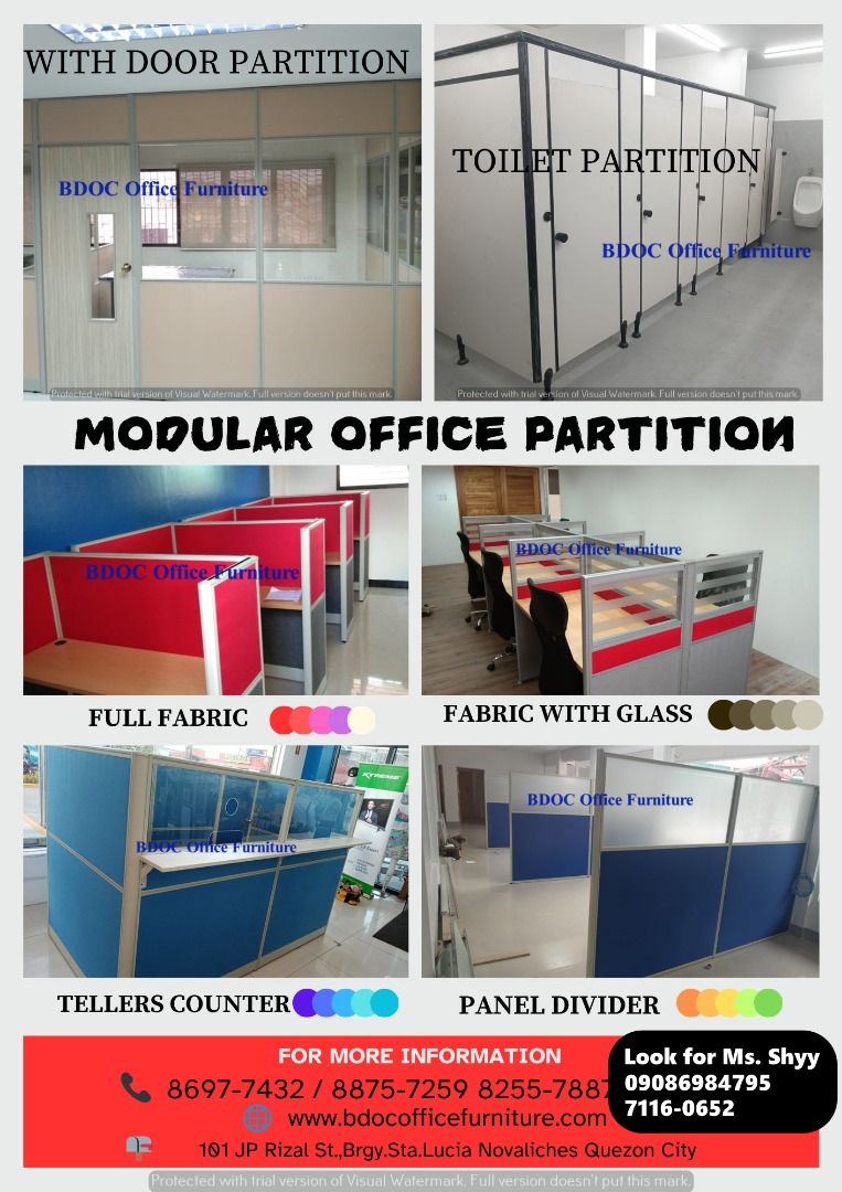 Modular Office Cubicle / Pantry Table / Sofa / Steel Rack / Office ...