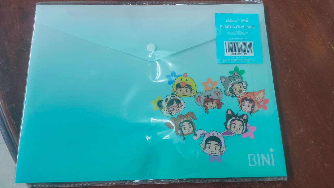 National Book Store x Bini - Plastic Envelope - Orange Light Blue ...