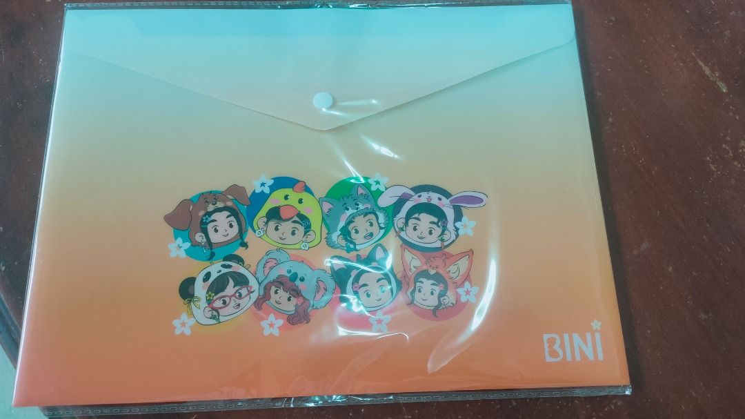 National Book Store x Bini - Plastic Envelope - Orange Light Blue ...