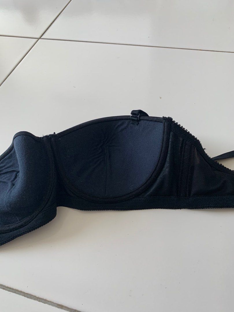 Navy Blue Bra with Padding and Wire (strap removable) length whole 28 ...