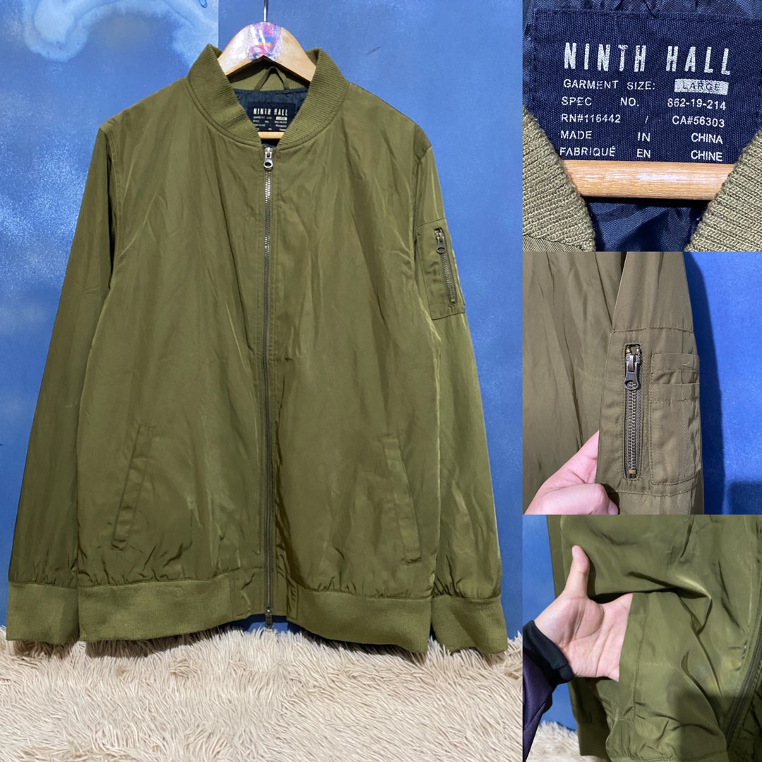 Ninth Hall Army Green Bomber Jacket, Men's Fashion, Coats, Jackets and ...