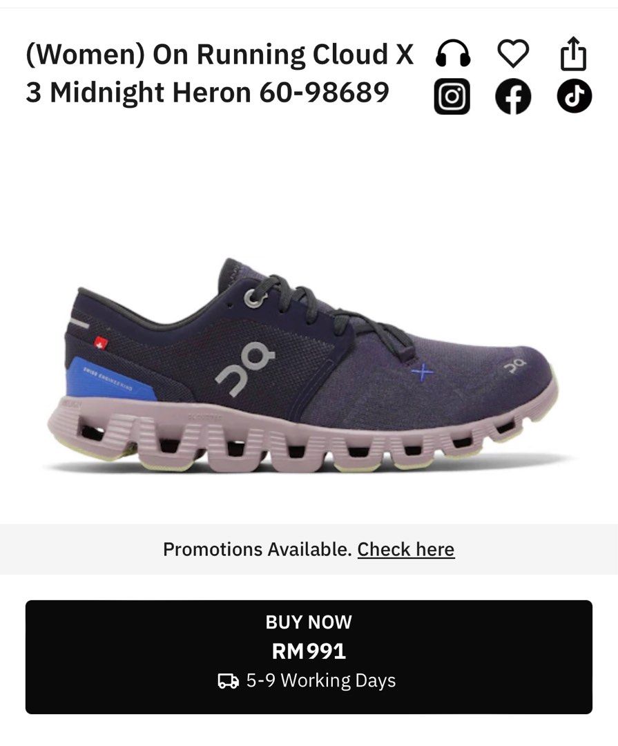 ON CLOUD running / gym midnight Helion sneakers eu37.5 uk4.5, Women's ...