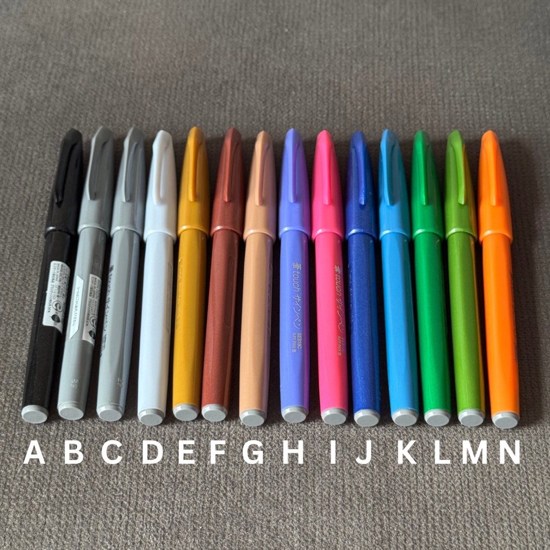 Pentel Fude Touch Brush Pen (sold per pen), Hobbies & Toys, Stationary ...