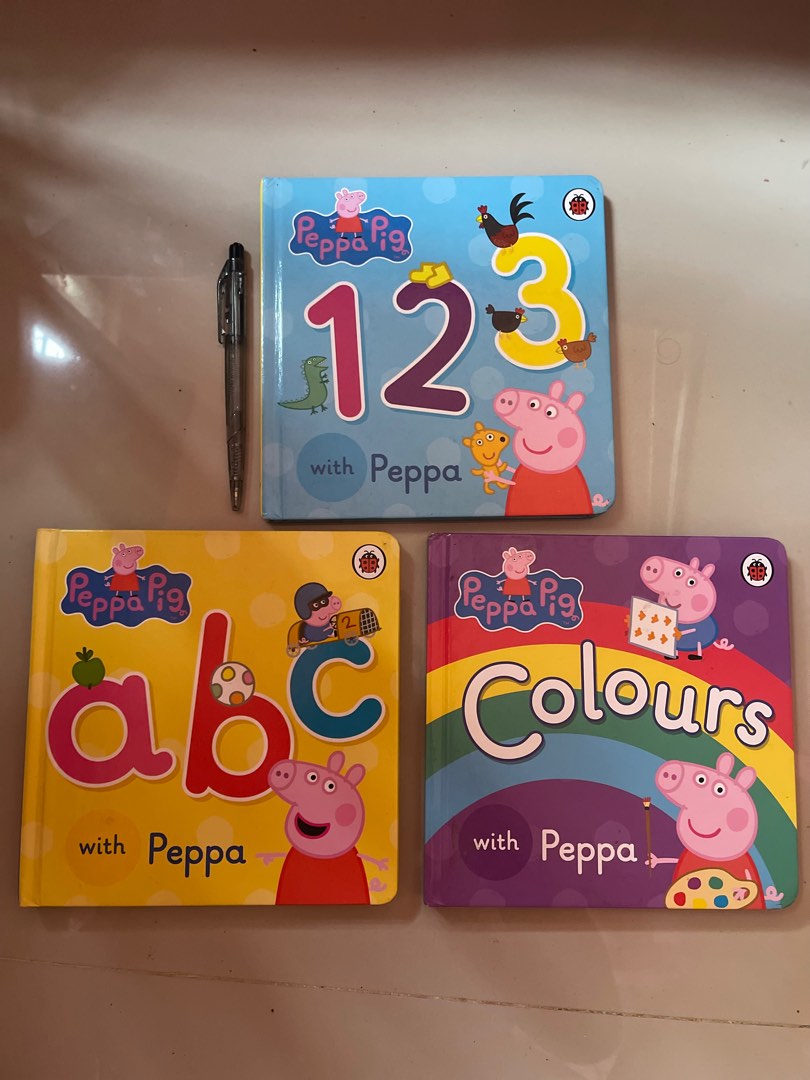 Peppa Pig boardbooks bundle abc colors 123, Hobbies & Toys, Books ...