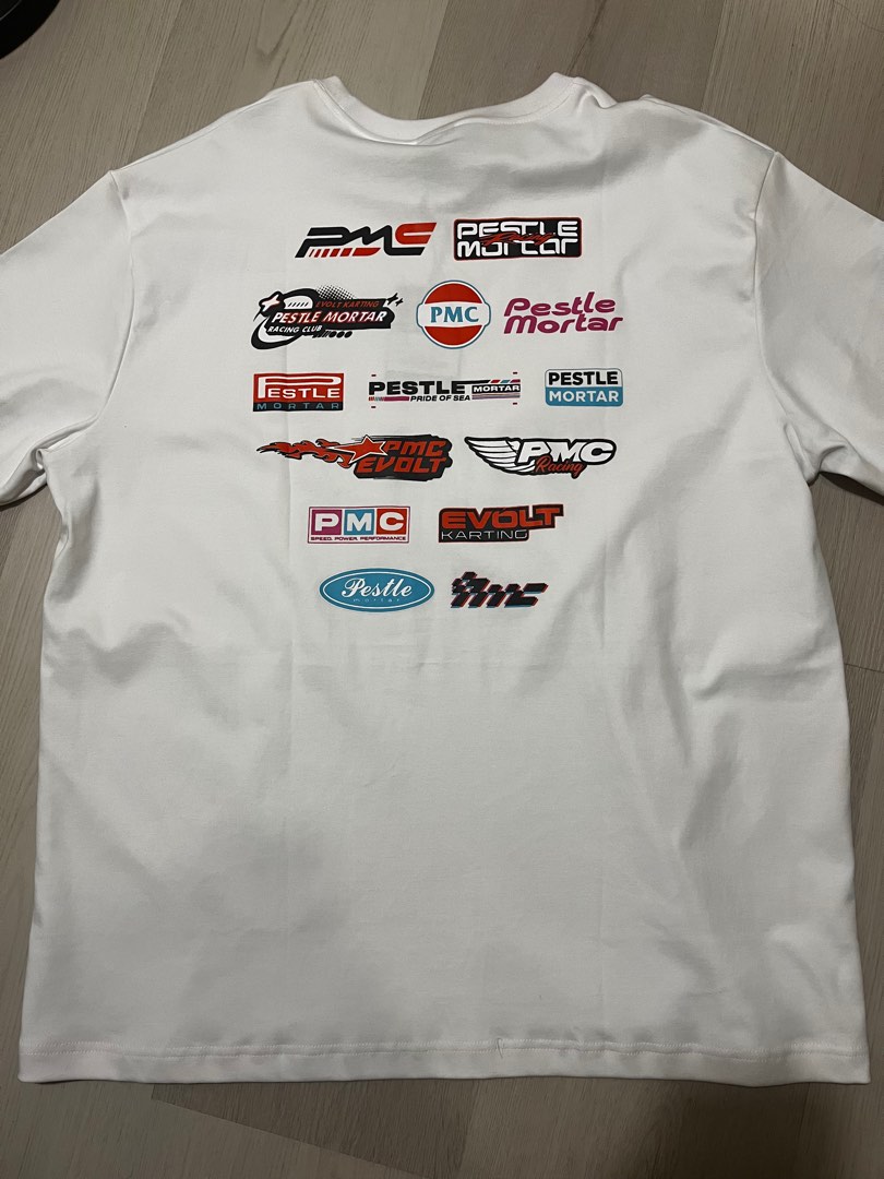 PMC X Evolt Karting Racing Logos Tee White, Men's Fashion, Tops & Sets ...