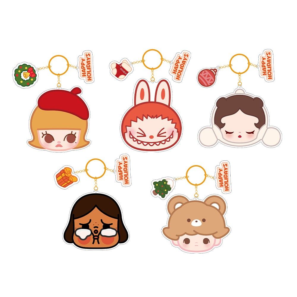 Pop Mart Pop Bean Christmas Series Small Mirror (Dimoo, Crybaby ...