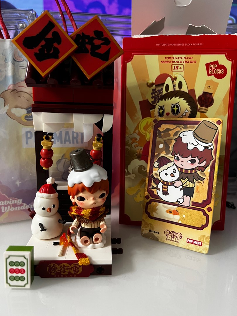 Popmart Hirono-Pop Blocks : Snowfall Alley -Wealthy Snakes New Year ...