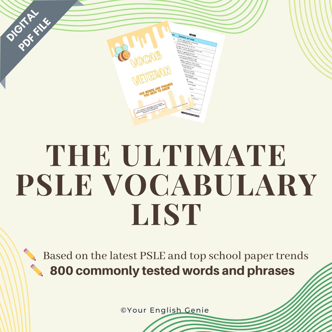 PSLE / Primary Vocabulary List (800 Precise Words and Phrases - Primary ...
