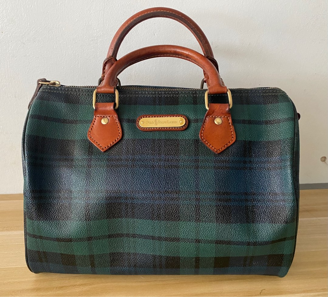 Ralph Lauren Plaid Boston Bag, Luxury, Bags & Wallets on Carousell