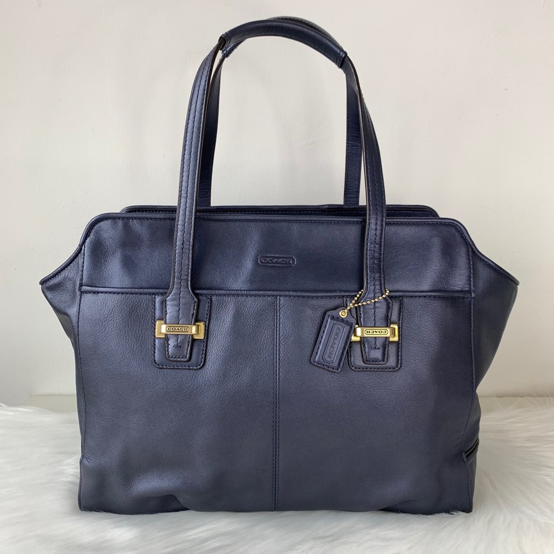 RARE MISPRINT Coach 25205 Taylor Leather Alexis Carryall (Midnight), Luxury, Bags & Wallets on ...