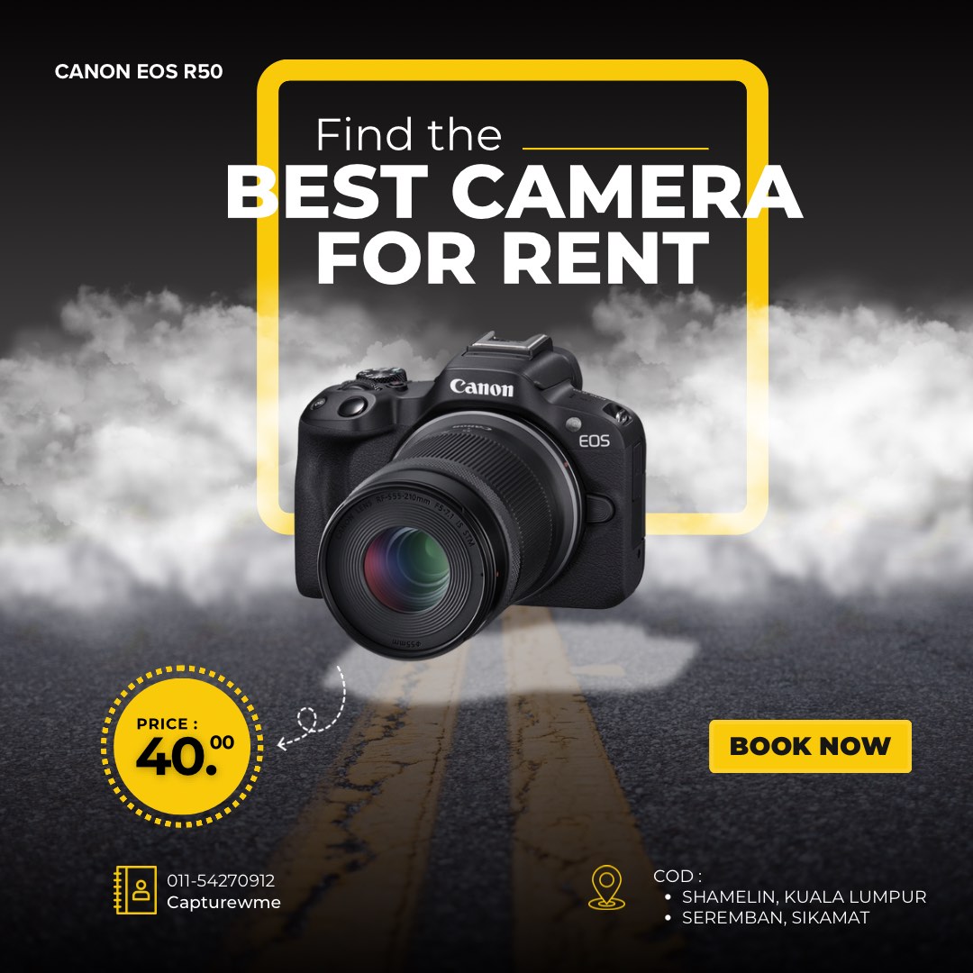 RENT CANON EOS R50, Photography, Cameras on Carousell