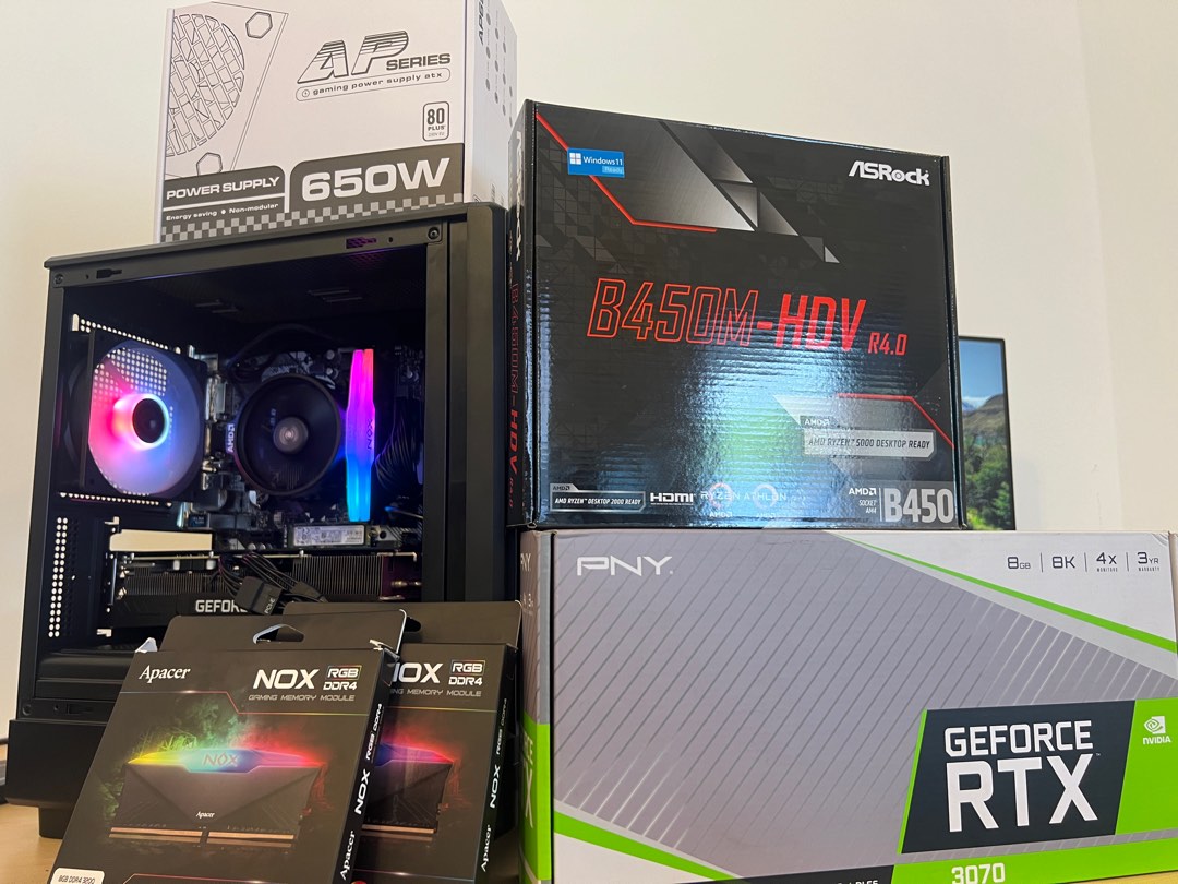 RYZEN 5 5600G + RTX3070 8GB AMD RYZEN NVIDIA RTX GPU GAMING PC BUDGET ...