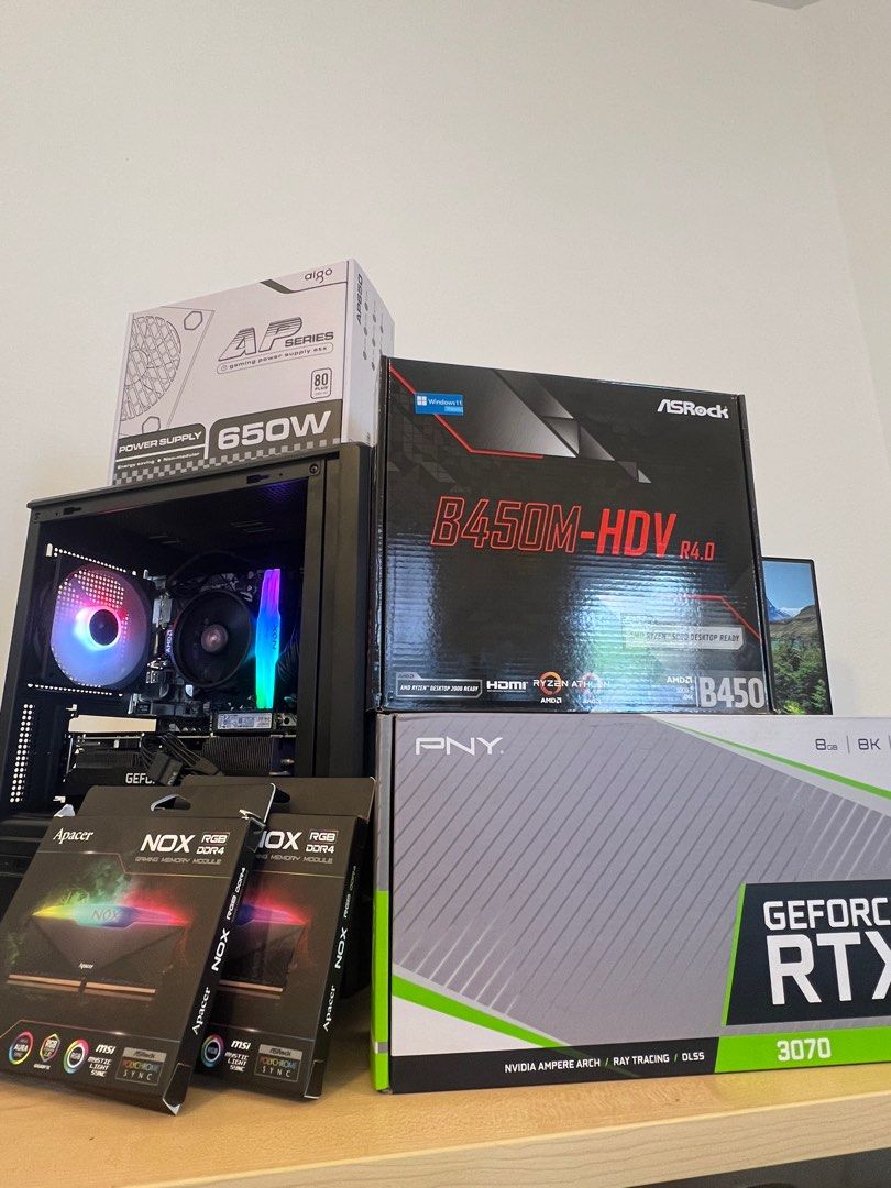 RYZEN 5 5600G + RTX3070 8GB AMD RYZEN NVIDIA RTX GPU GAMING PC BUDGET ...