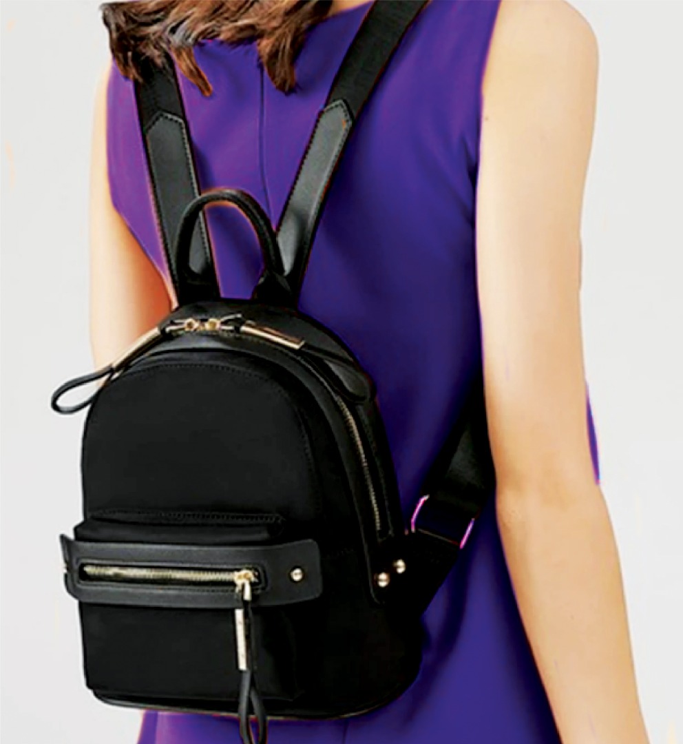 SEAGLOCA MINI CLASSY BACKPACK NYLON BLACK, Women's Fashion, Bags ...