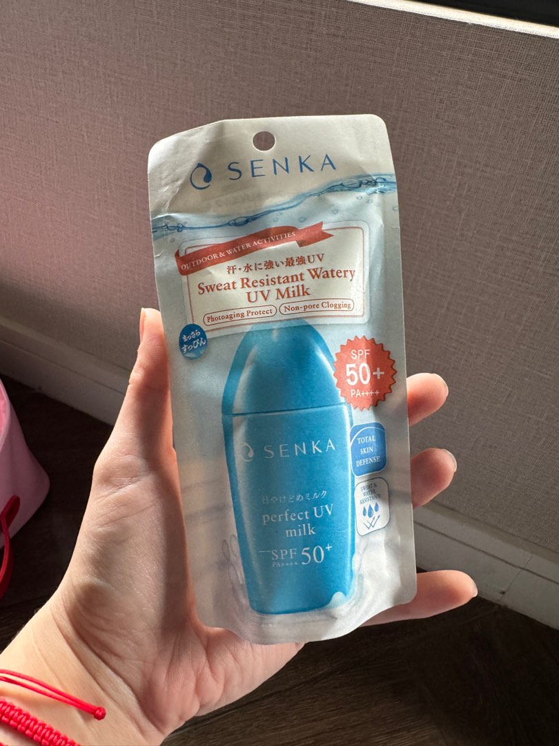 Senka Perfect UV Milk SPF50+, Beauty & Personal Care, Face, Face Care ...