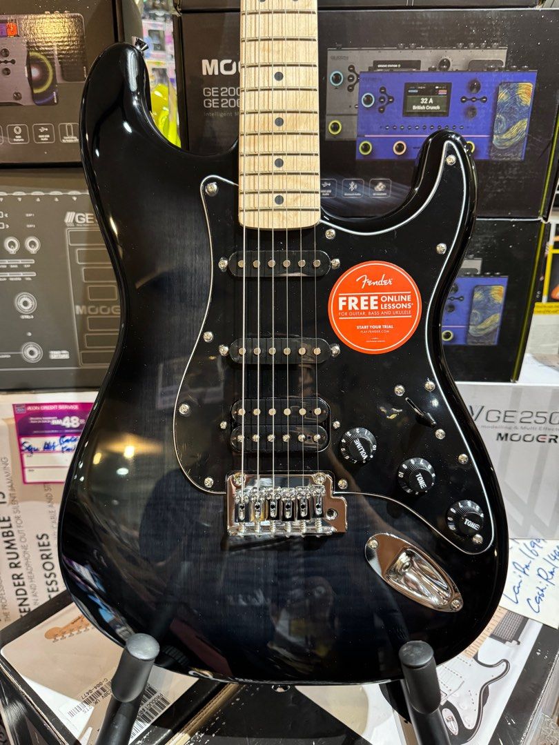 Squier Affinity Series HSS Stratocaster FMT Electric Guitar, Maple FB ...