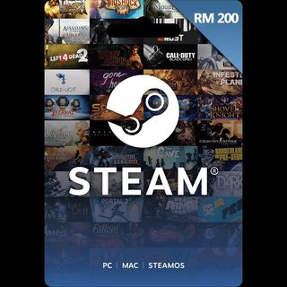 Steam Wallet RM200, Video Gaming, Gaming Accessories, Game Gift Cards ...