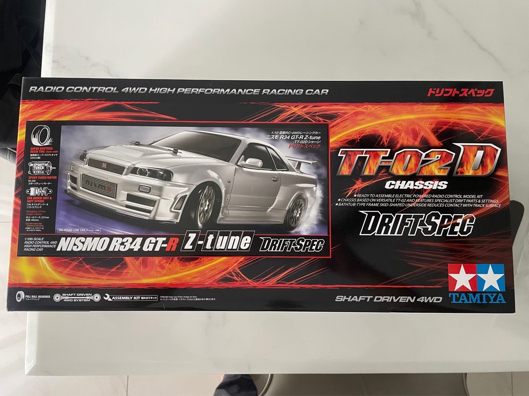 Tamiya tt-02d R34 ztune RC kit, Hobbies & Toys, Toys & Games on Carousell