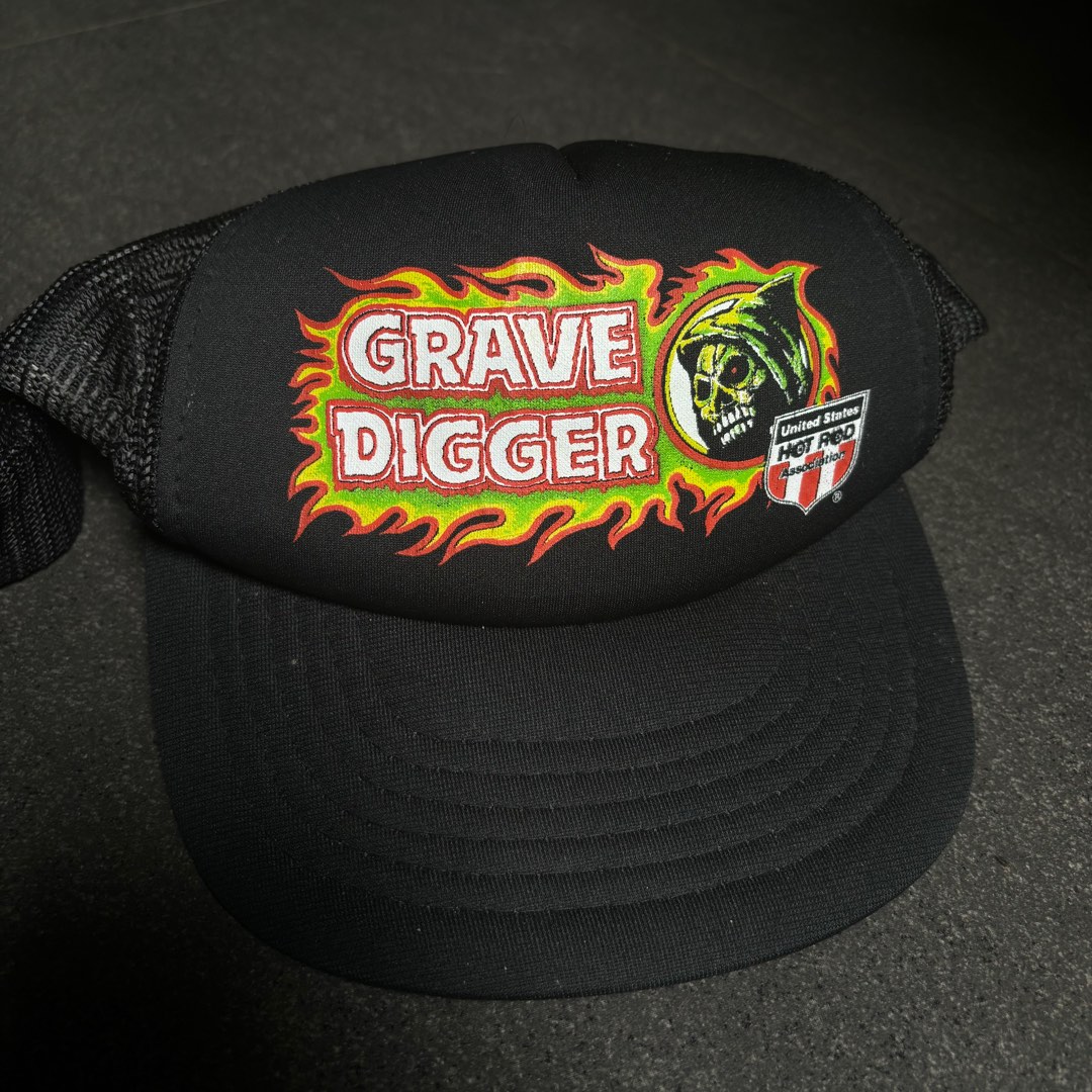 Topi Vintage trucker hat cap grave digger bukan visvim kapital nascar ...
