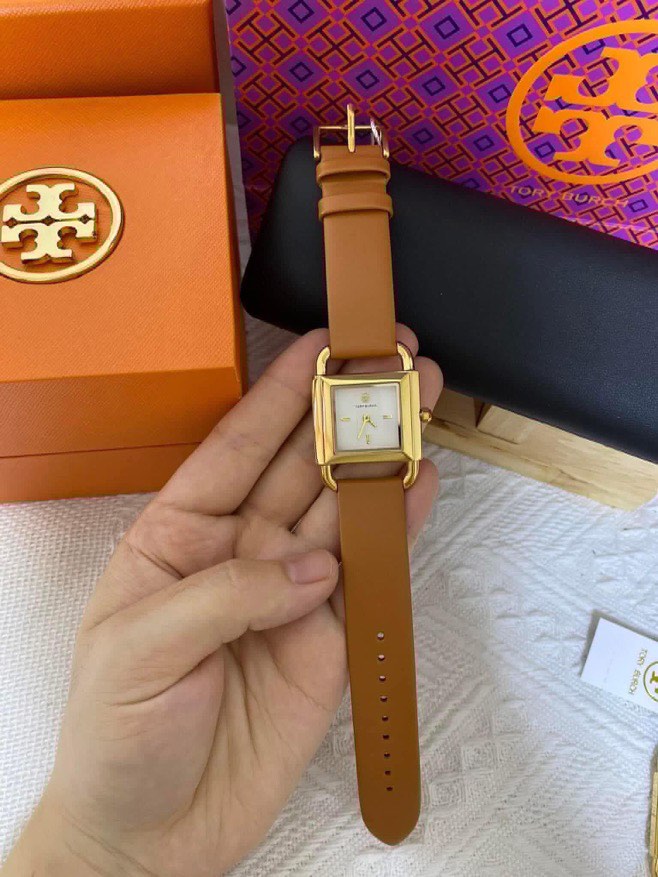 TORY BURCH LEATHER STRAP BROWN DIAL AUTHENTIC WATCH, Women's Fashion ...