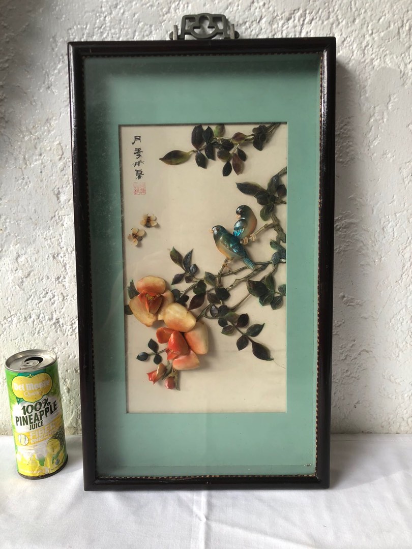 Vintage Chinese Shell Art Craft Mother of Pearl Wall Decor, Hobbies ...